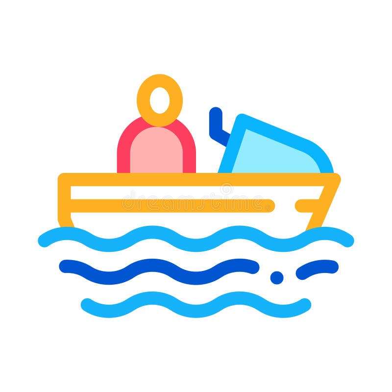 Boating Icon Vector Outline Illustration Stock Vector - Illustration of ...