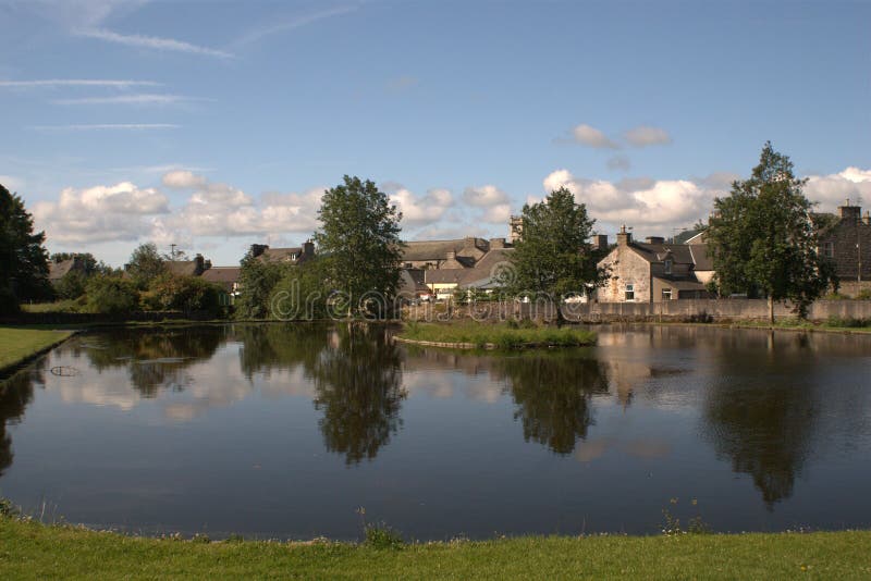 Boating Pond at Colliston Park, Dalbeattie Stock Photo - Image of ...