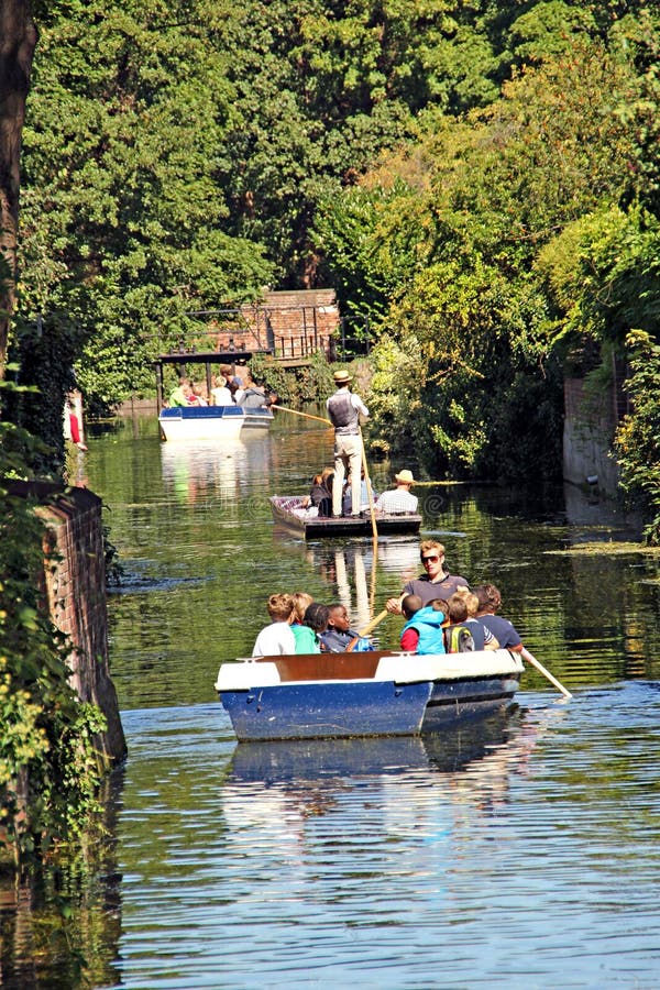 Punting On The River Stour In Canterbury, Kent Stock Photo - Image of ...