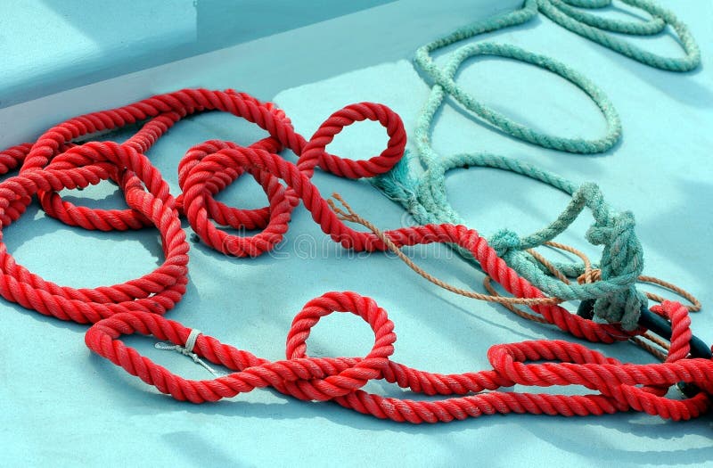 Red Boat Rope stock photo. Image of recreation, spiral - 9740344