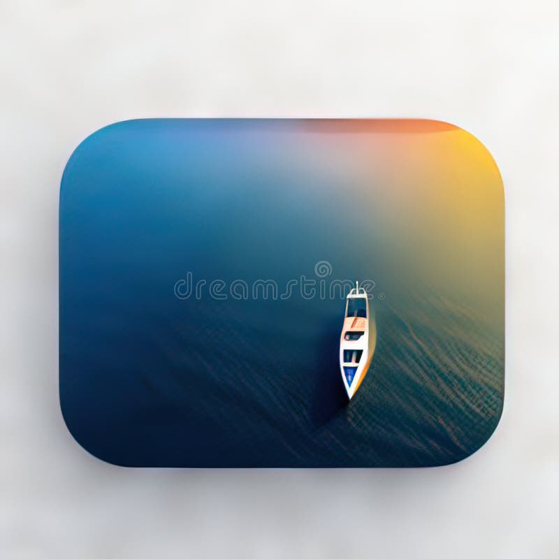 Boating Software App Icon. Generative AI. Stock Illustration ...