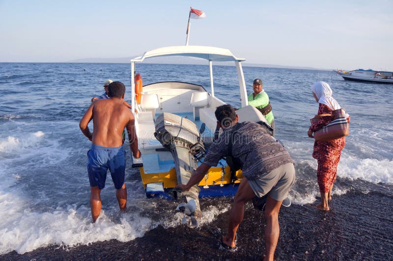 Boatman editorial photo. Image of preparing, ship, engine - 68421761