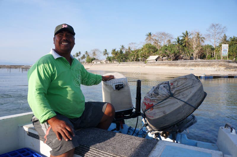 Boatmen editorial photo. Image of travel, bali, vehicle - 68421796