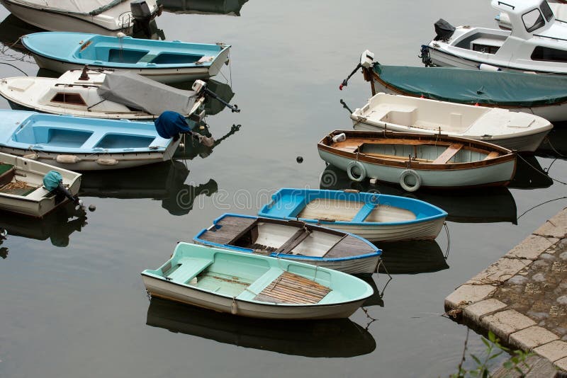 Row boats and dinghies stock image. Image of harbor, tide - 13039553