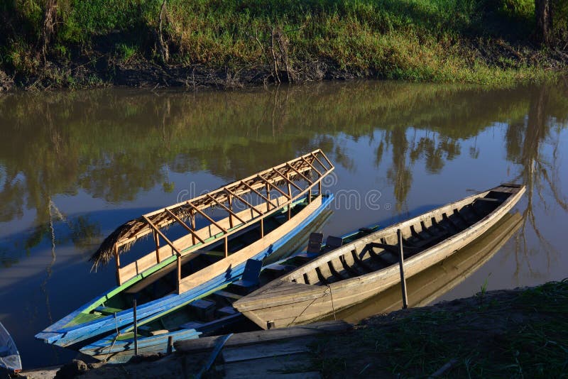 Boats at the Amazon River, Peru Stock Photo - Image of amazon, city ...