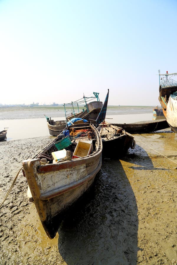 Boats ar riverside stock photo. Image of dinghy, trade - 51867968