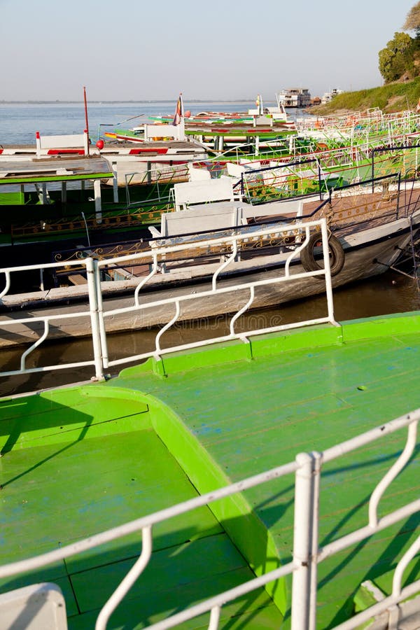 Boats in Bagan, Myanmar stock photo. Image of boats, bagan - 49364506