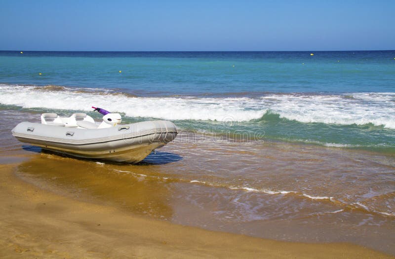 Boats on the Beach stock image. Image of landscape, blue - 15506795