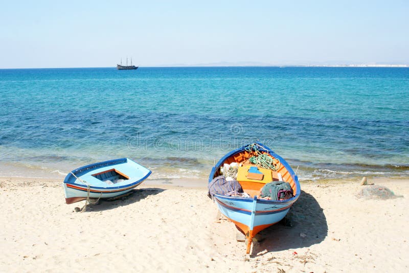 Boats on the beach stock photo. Image of beautiful, boats - 5217516