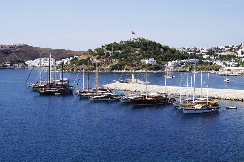 The boats of Bodrum stock photo. Image of destinations - 19512540