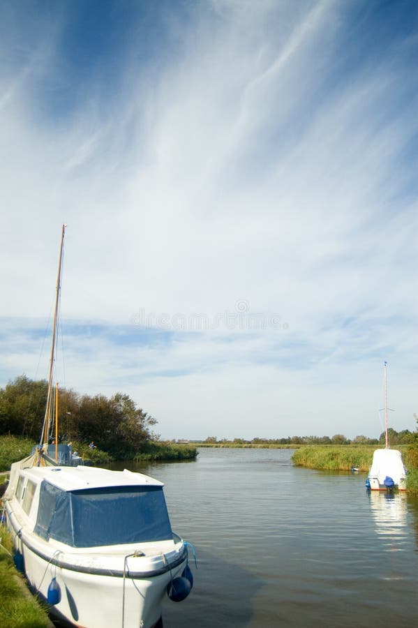 Boats on the broads stock image. Image of water, lake - 11331753