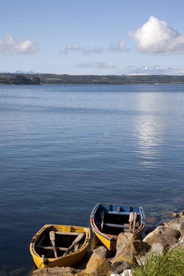 Boats at Calbuco stock image. Image of fishing, harbor - 10701657
