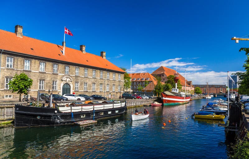 Boats on a Canal in Copenhagen Editorial Image - Image of nyhavn ...