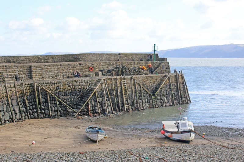 Clovelly harbour, Devon stock image. Image of historic - 170904717