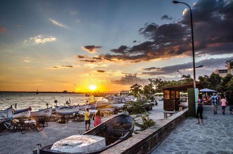 Boats on the dock editorial stock image. Image of water - 75156139