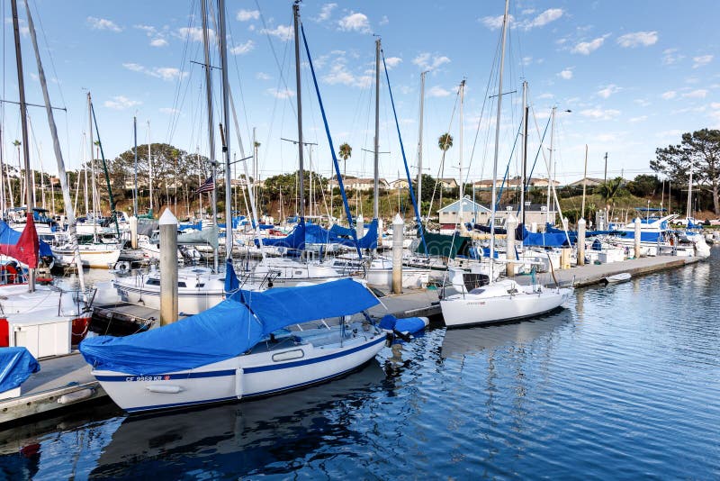 Boats Docked at Oceanside Harbor Editorial Image - Image of port ...