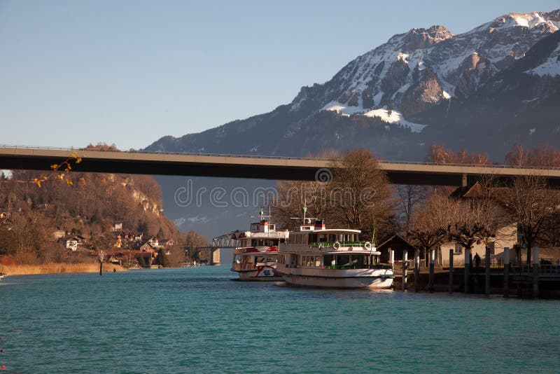 Bridge in Interlaken Oberhasli Bern Canton Switzerland Stock Image ...