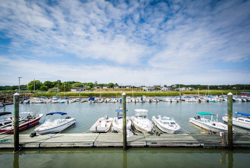 Boats Docked in Wellfleet, Cape Cod, Massachusetts. Editorial Stock ...