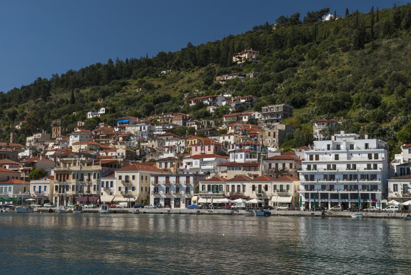 View of the Village of Gytheio in Greece Stock Photo - Image of gythion ...