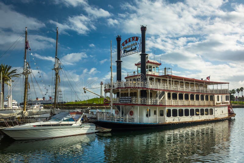Boats in the Harbor in Long Beach Editorial Photography - Image of ...