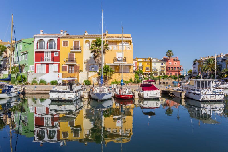 Port Saplaya in Spain stock image. Image of houses, estate - 30022385