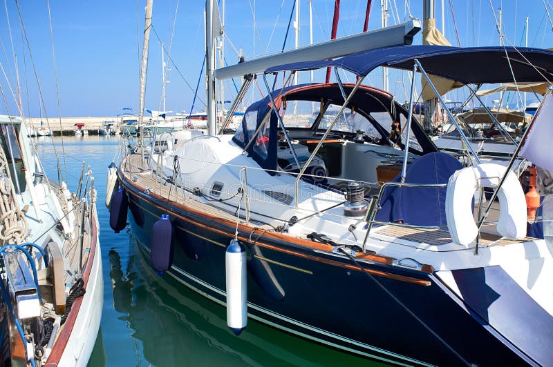 Motor yachts stock image. Image of elegance, bunder, maritime - 28965591