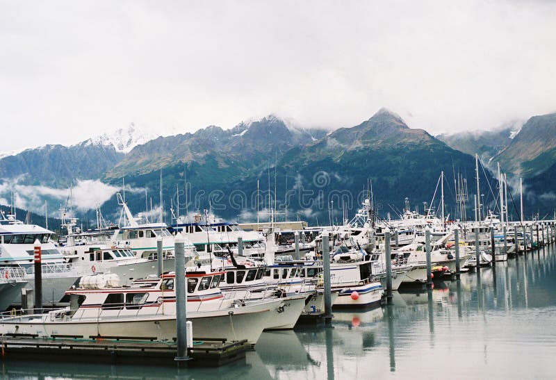 Boats in Harbor in Seward Alaska Editorial Stock Photo - Image of ...