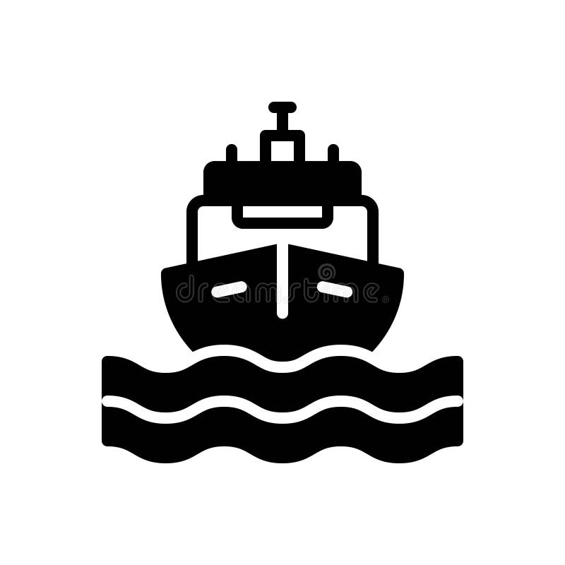 Black Solid Icon for Boats, Marine and Transport Stock Vector ...