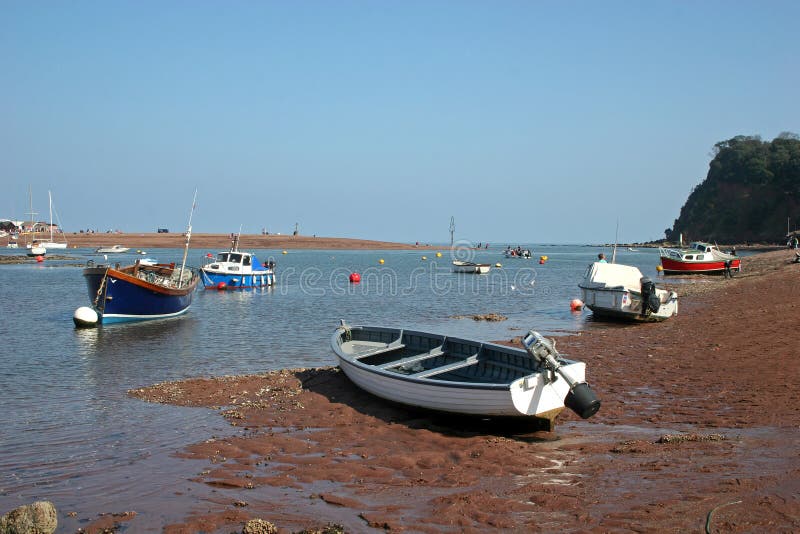 Boats at low tide stock photo. Image of reflect, boat - 14870366