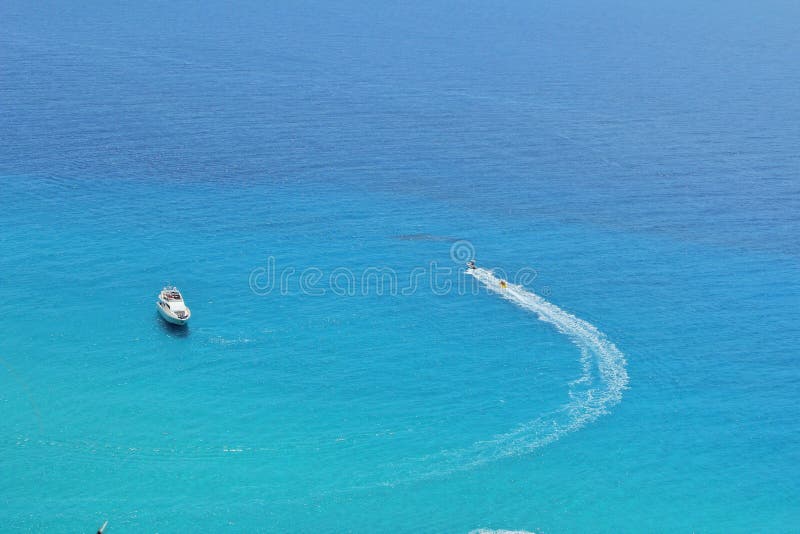 Boats in the Middle of the Sea Stock Photo - Image of summer, vacation ...