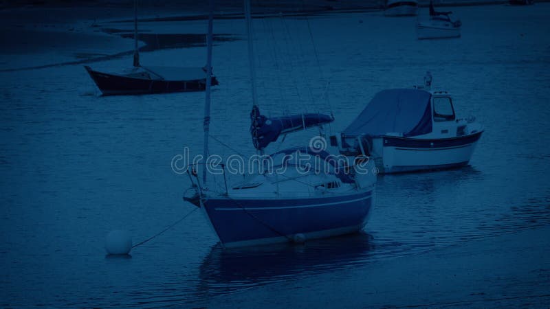 Sailing Boats Moored in the Bay Stock Video - Video of harbor, coast ...