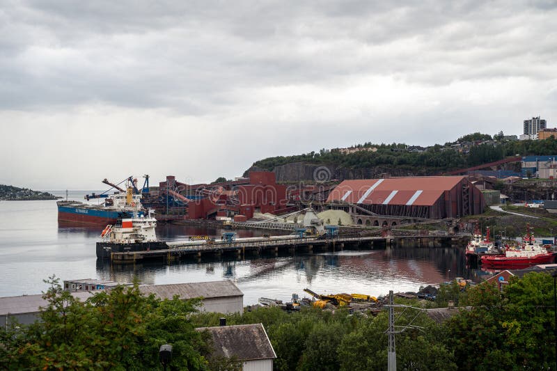 Boats Moored in the Norwegian Harbor Narvik Editorial Stock Photo ...