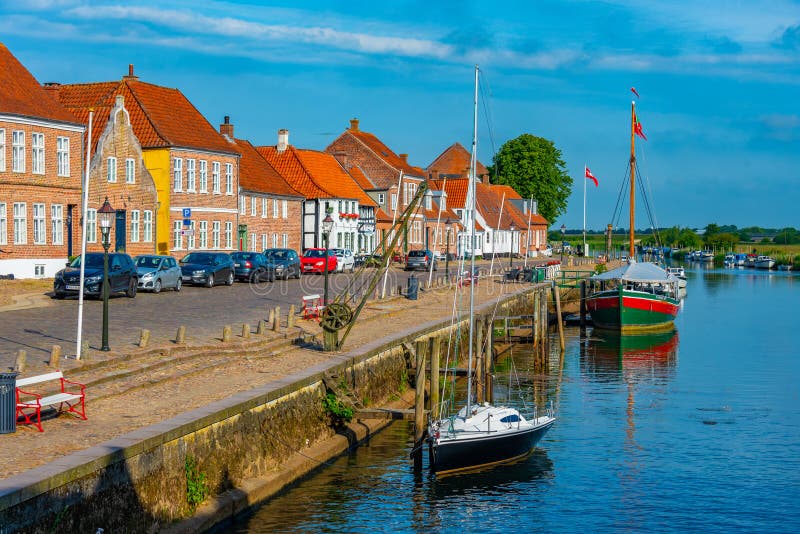 Boats Mooring at a Channel in Ribe, Denmark Editorial Photography ...