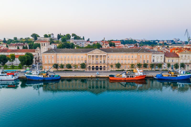 Boats Mooring at Port of Pula, Croatia Stock Photo - Image of ...