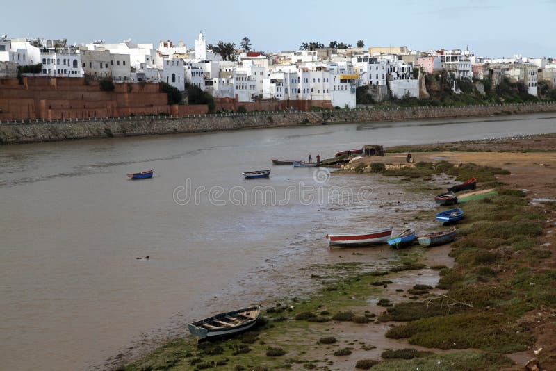 The boats in morocco stock photo. Image of travel, river - 73225044