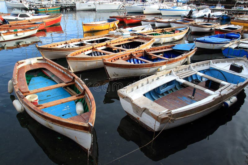 Boats in Naples port stock image. Image of boat, pier - 29081387