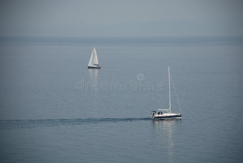 Boats Passing stock image. Image of yacht, mast, ocean - 9100717