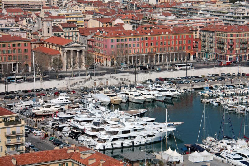 Boats in the Port of Nice, France Stock Photo - Image of coast, france ...