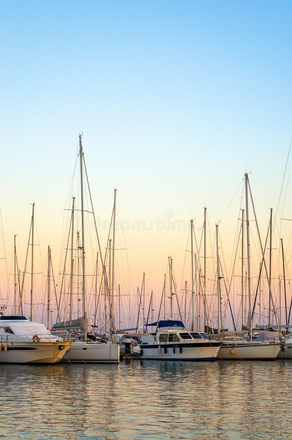 Boats at the Port of Valencia, Spain Stock Image - Image of harbor ...