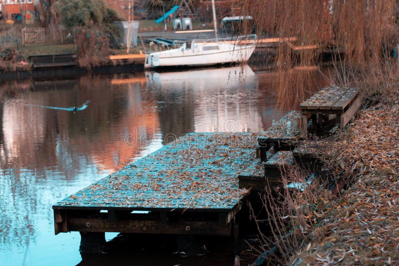 Boats in the River in Emden, Germany Stock Photo - Image of water, view ...