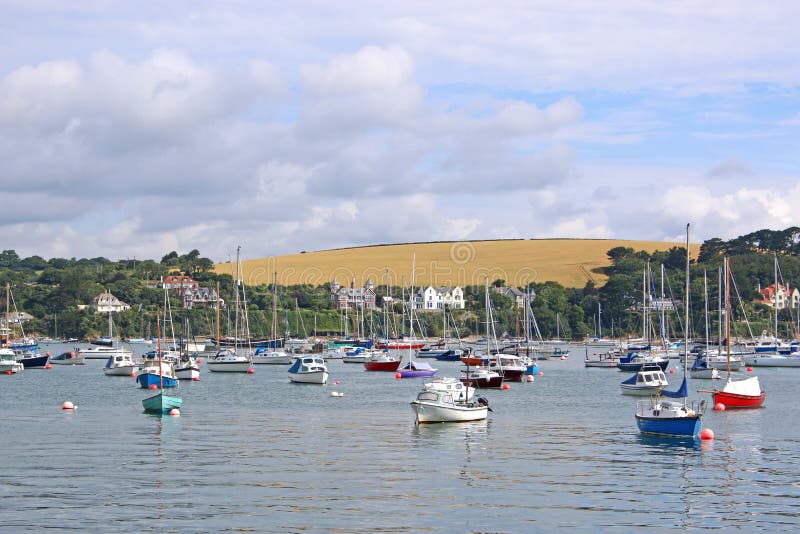 Boats on the River Fal stock photo. Image of water, falmouth - 93331998