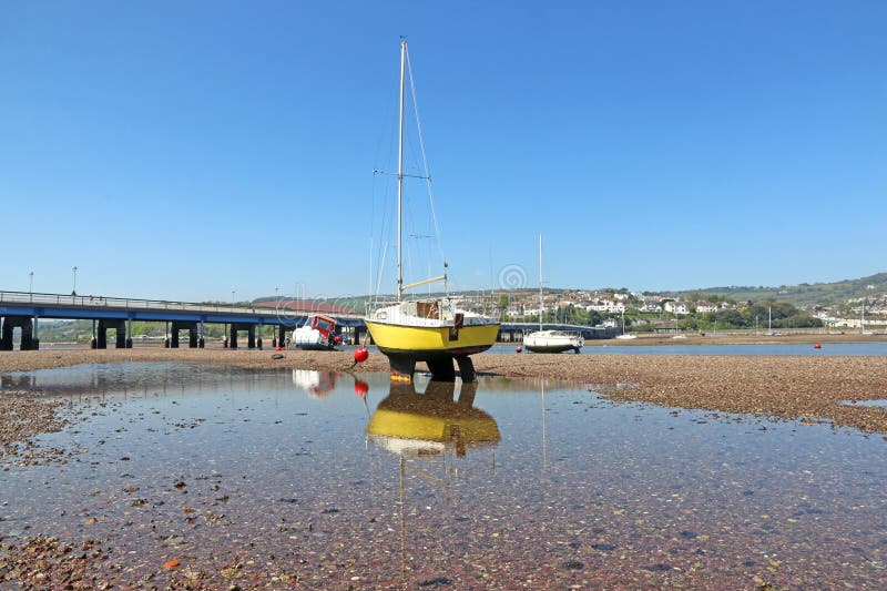 Boats on the River Teign at Shaldon, Devon, Stock Photo - Image of ...