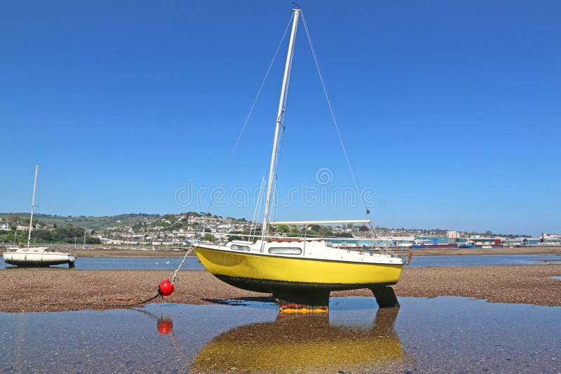 Boats on the River Teign at Shaldon, Devon, Stock Photo - Image of ...