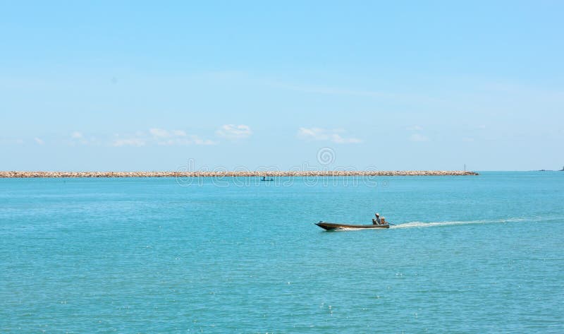 Boats are Sailing on the Sea Background in the Noon Time. Stock Photo ...