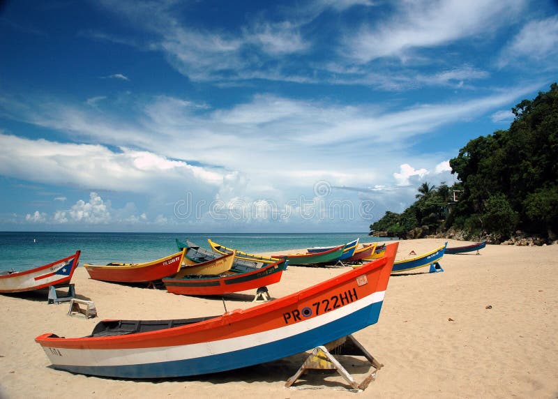 Boats Scene stock image. Image of caribbean, rico, sand - 393557