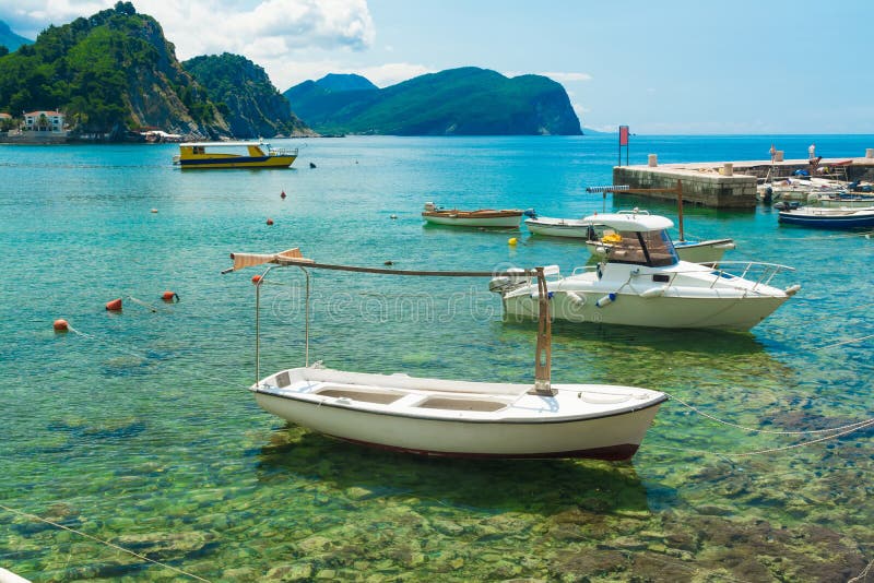 Boats at sea harbor. stock image. Image of gorgeous, nature - 72668469