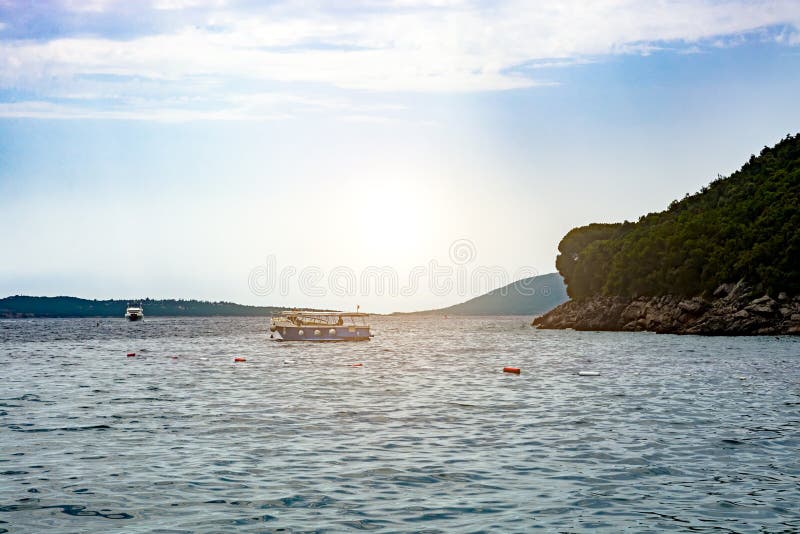 Boats in the Sea Near the Beach of Janice Stock Image - Image of blue ...