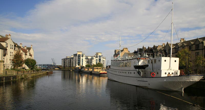 Boats on the Shore, Leith, Edinburgh Stock Photo - Image of commercial ...