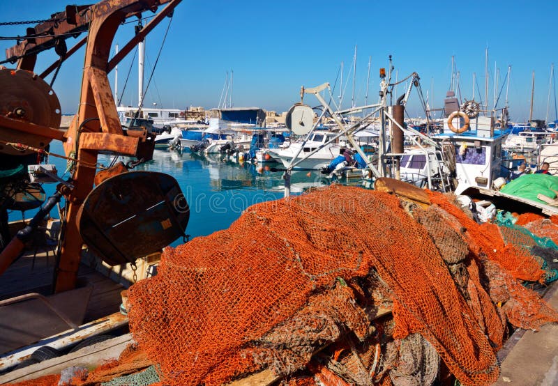 Boats in a Small Fishing Harbor Stock Image - Image of outdoor ...