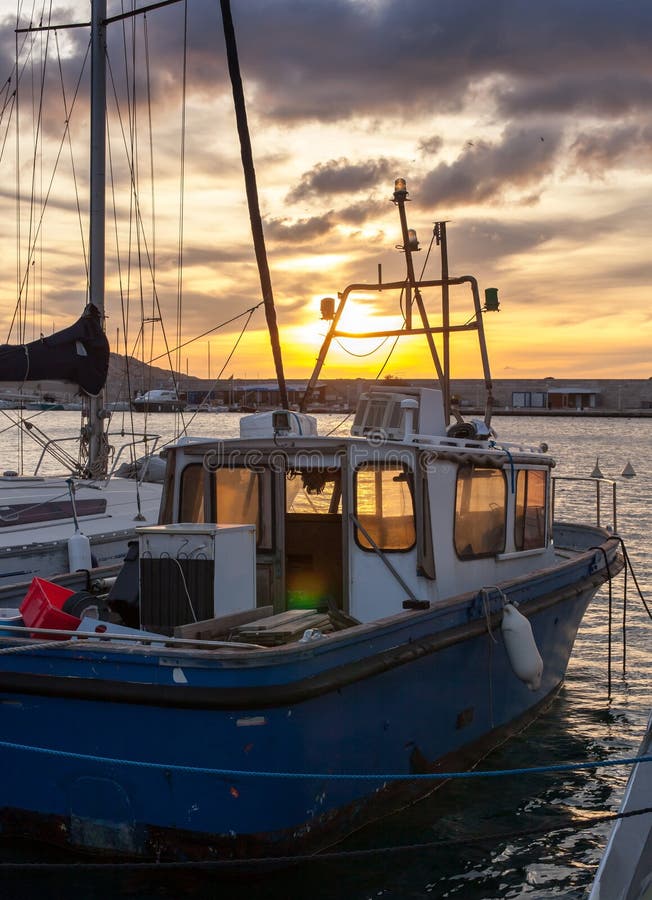 Boats at sunset stock image. Image of passenger, destinations - 35963165